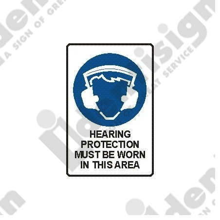 HEARING PROTECTION MUST BE WORN IN THIS AREA WITH PICTO