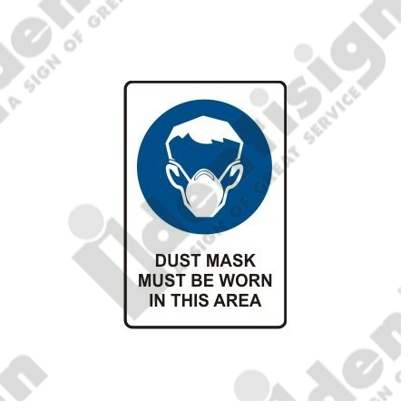 DUST MASK MUST BE WORN IN THIS AREA WITH PICTO