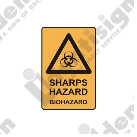 SHARPS HAZARD BIOHAZARD WITH PICTO