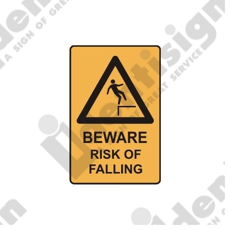 BEWARE RISK OF FALLING WITH PICTO