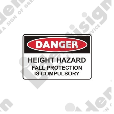 HEIGHT HAZARD FALL PROTECTION IS COMPULSORY