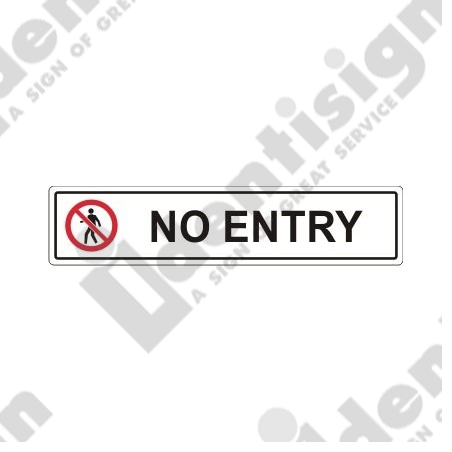 NO ENTRY WITH PICTO ADHESIVE LABEL
