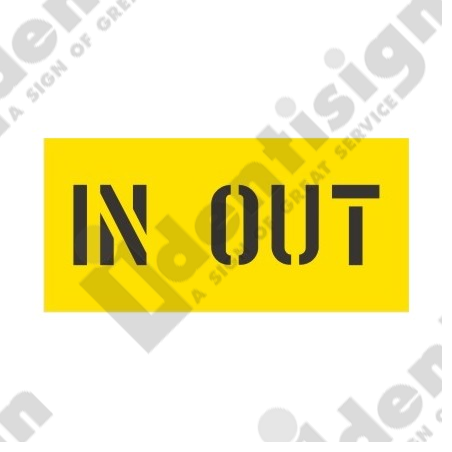 IN / OUT CARPARK STENCIL