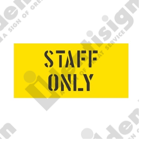 STAFF ONLY CARPARK STENCIL