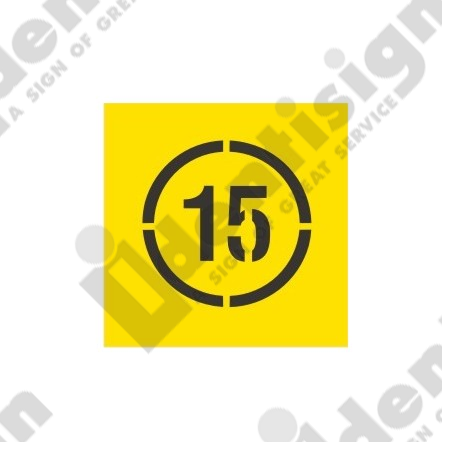 OHS STENCIL SPEED LIMIT 15KM/H 650 X 650