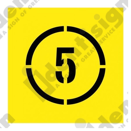 SPEED LIMIT 5KM/H STENCIL 650 X 650