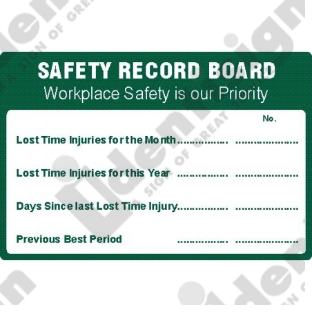 SAFETY RECORD BOARD