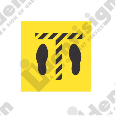 STAND HERE FOOTPRINTS STENCIL 650 x 650