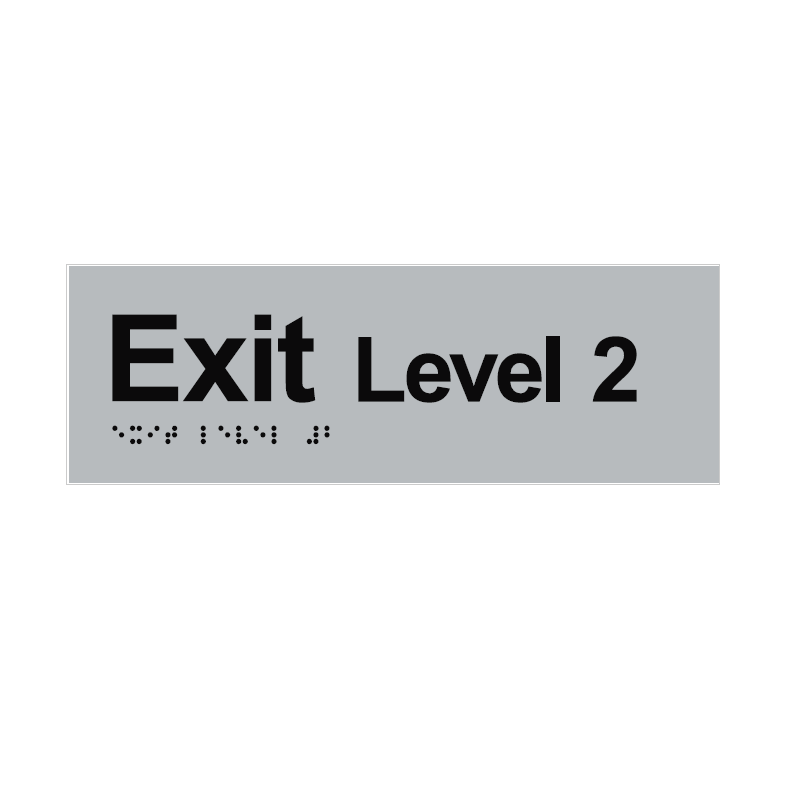 BRAILLE EXIT LEVEL 2 225 X 75