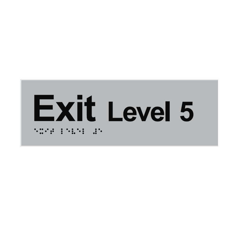 BRAILLE EXIT LEVEL 5 225 X 75
