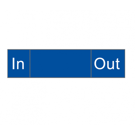 ENGRAVED IN / OUT WITH BLANK SLIDING PANEL