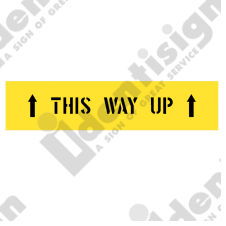 THIS WAY UP WITH ARROWS PACKAGING STENCILS 650 x 150