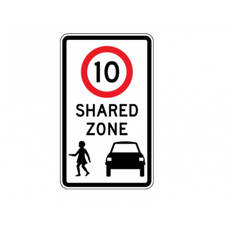 SHARED ZONE SIGN 450 X 750