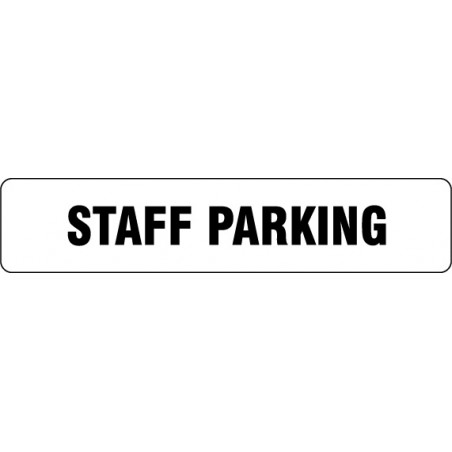 STAFF PARKING SIGN COLOURBOND METAL 600 X 125