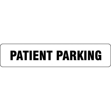 PATIENT PARKING SIGN COLOURBOND METAL 600 X 125