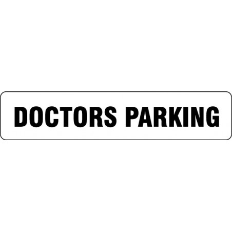 DOCTORS PARKING SIGN COLOURBOND METAL 600 X 125