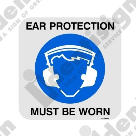 FLOOR MARKER EAR PROTECTION MUST BE WORN WITH PICTO ADHESIVE LABEL 500 ...