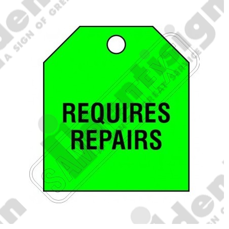CUSTOM TEXT GREEN POLYPROPYLENE HAZARD TAG 80 X 100