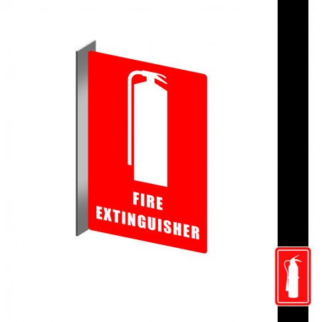 FIRE EXTINGUISHER LOCATION SIGN - RIGHT ANGLE