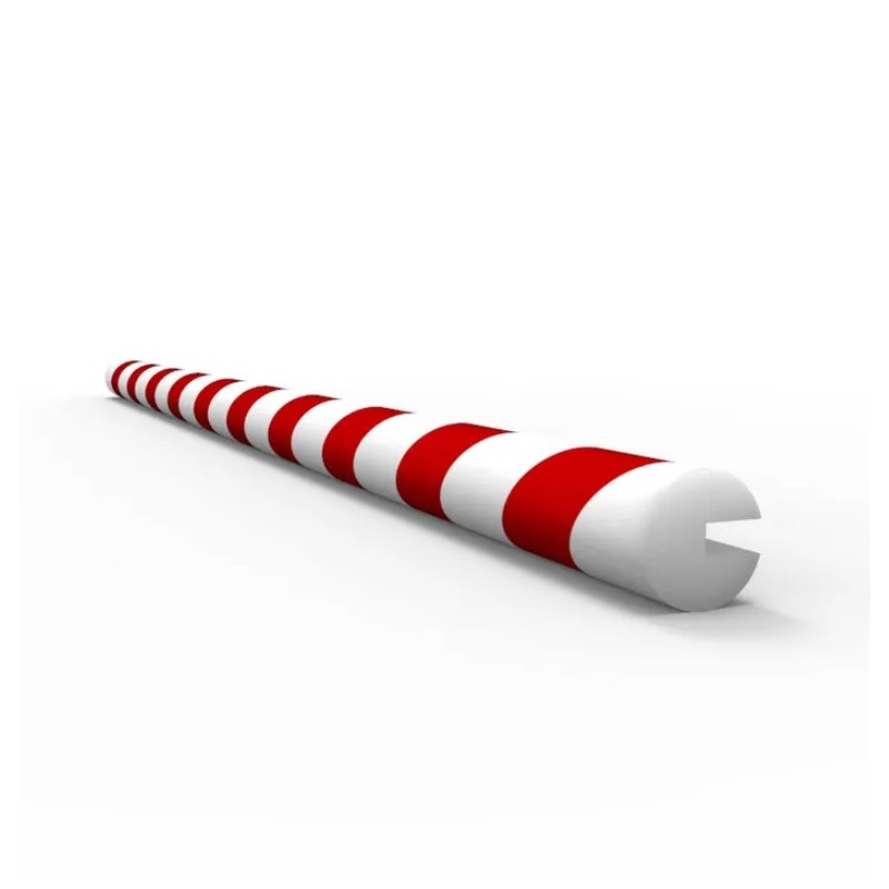 ANTI COLLISION STRIP 1M POLYURETHANE - RED / WHITE