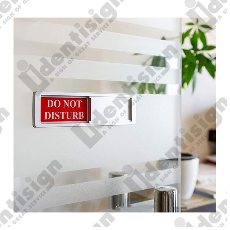 Slider Door Sign DO NOT DISTURB / WELCOME PLEASE KNOCK